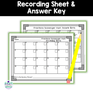 3rd- Grade Fractions Scavenger Hunt