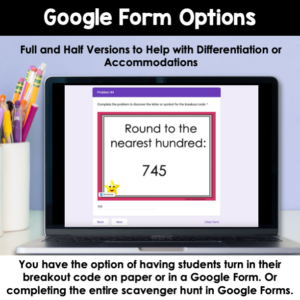 Rounding to the Nearest 10 and 100 - Print & Digital Breakout Scavenger ...