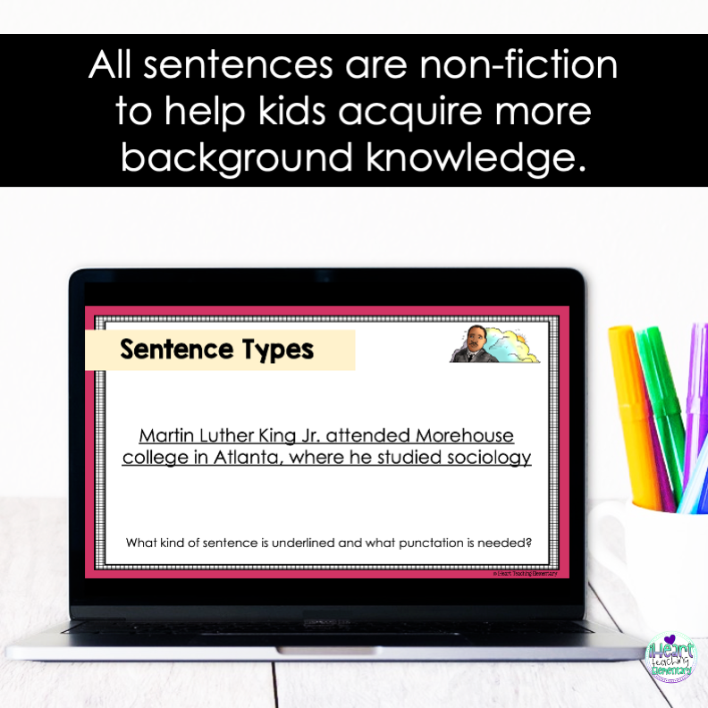 Winter Nonfiction Sentence Structure Daily Tasks for January - iHeart ...