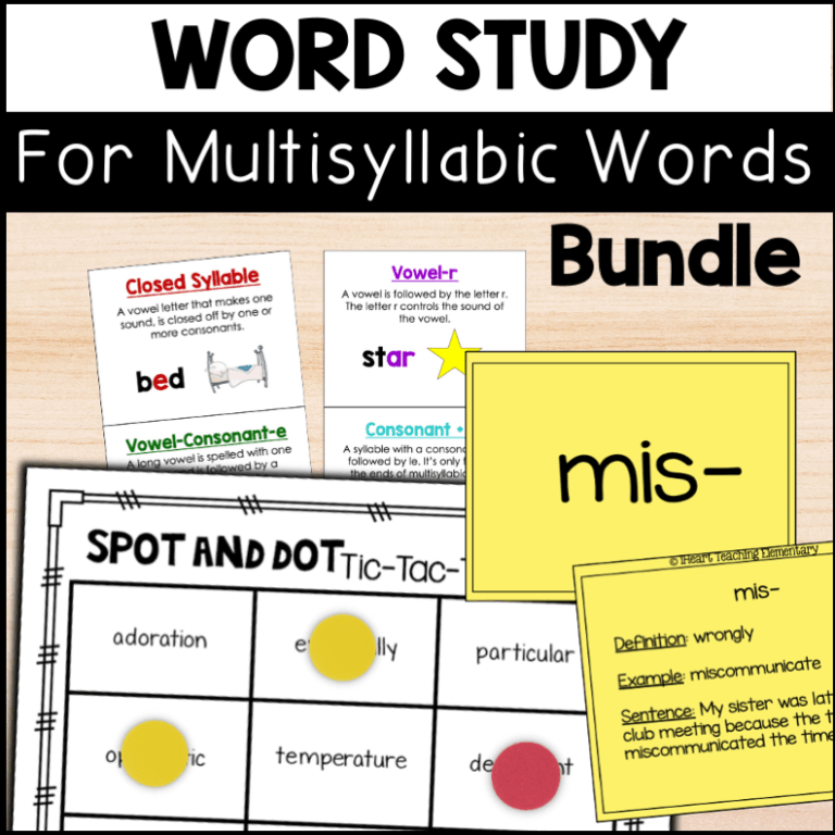 5 Ways to Make Multisyllabic Word Study Fun